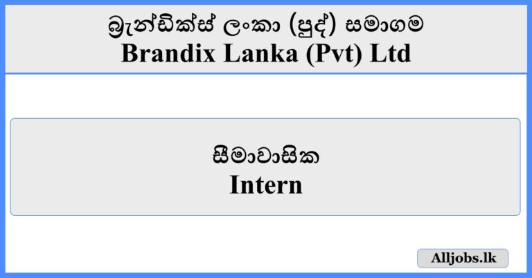 Intern - Brandix Lanka (Pvt) Ltd 2025 - AllJobs.lk