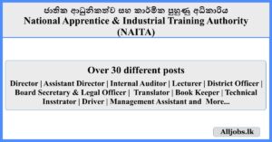 Job Vacancies - NAITA 2025 - AllJobs.lk