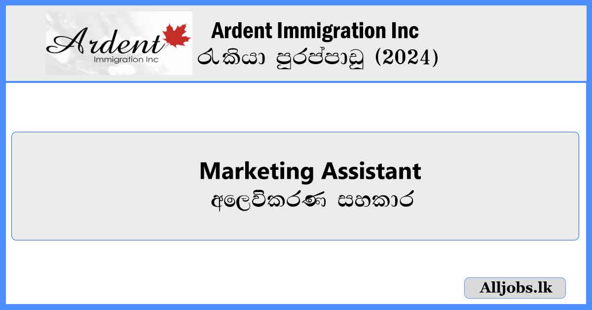 Marketing Assistant - Ardent Immigration Inc Job Vacancies 2024 ...